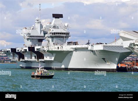 Royal Navy S HMS Prince Of Wales Aircraft Carriers Is Currently Docked