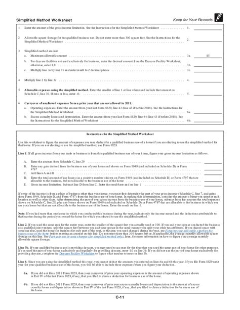 Simplified Method Worksheet Pdf