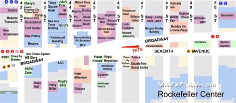 Map Of New York City With Top Tourist Attractions