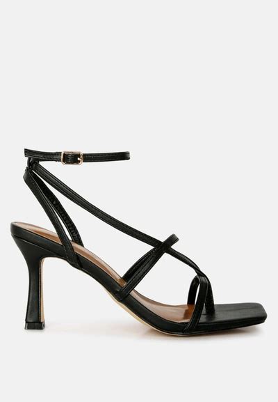London Rag Stalker Strappy Ankle Strap Sandals In Black Modesens