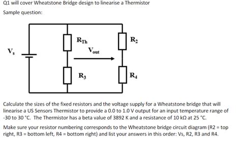 Solved Q1 Will Cover Wheatstone Bridge Design To Linearise A