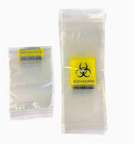 Biohazard Disposable Bag 7 17cm Double Sided 10 Wire 100 Bag 1000 Case