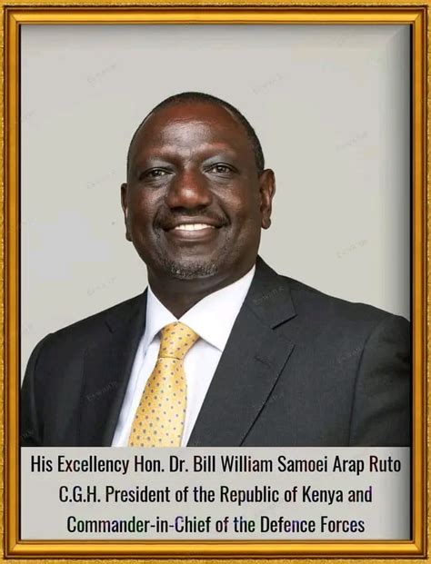 President William Rutos Office Portrait Suitable Homes