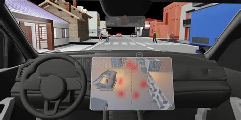 Auto Pilot Car Driverless Screen Gps Object Detection Sensor Digital