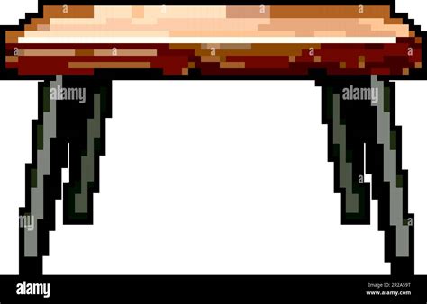 Desk Wood Table Game Pixel Art Vector Illustration Stock Vector Image And Art Alamy