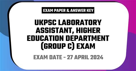 Ukpsc Laboratory Assistant Group C Exam April