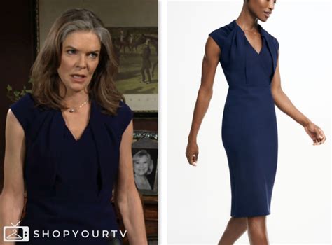 The Young And The Restless May 2024 Diane Jenkinss Navy Blue Sheath