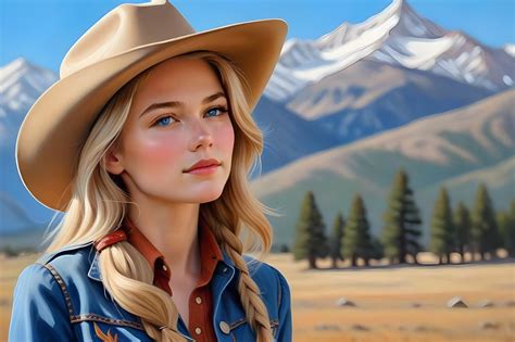 Download Ai Generated Cowgirl Woman Royalty Free Stock Illustration