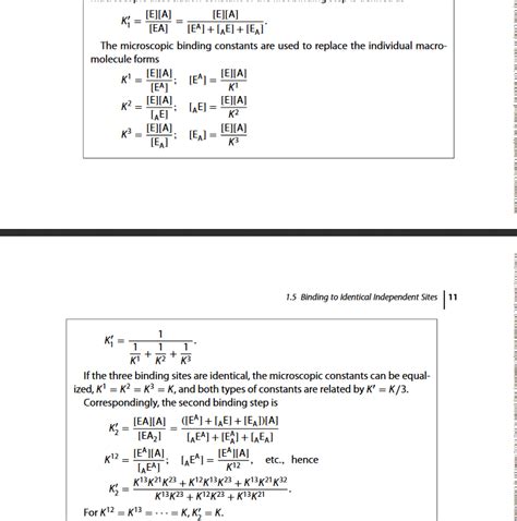 Equilibrium Derivation Of General Binding Equation Macromolecule