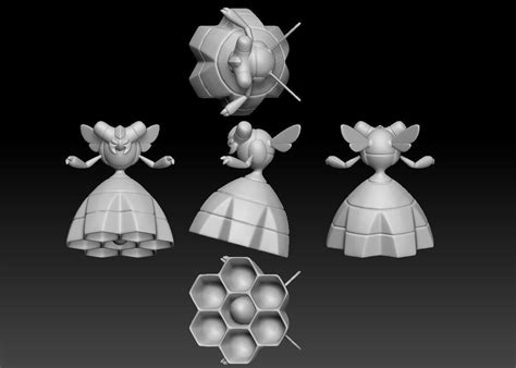 Pokemon Combee Vespiquen 3d Model 3d Printable Cgtrader