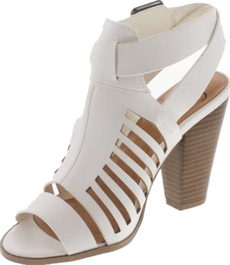 Delicious By Soda Yummy Cutout Stacked Heel Sandal