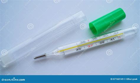 Thermometer Instrument For Measuring Temperature Of Human Body Stock
