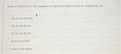 solved refer to exhibit 22 3 ﻿the marginal cost figures in