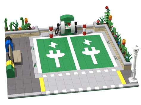 Lego Moc Electric Vehicle Charging Station By Martymocs Rebrickable