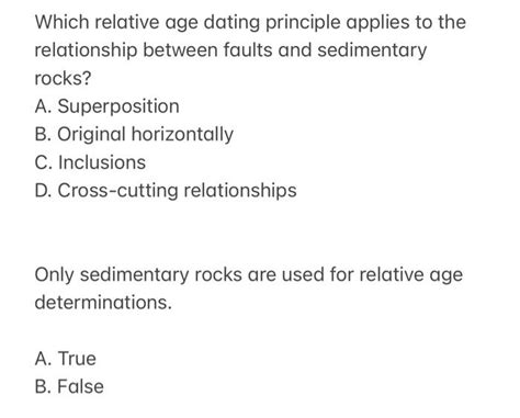 Solved Which Relative Age Dating Principle Applies To The Chegg Com