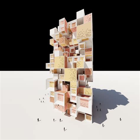 Random Cubes Tower With Gradient Pattern Grasshopper On Behance