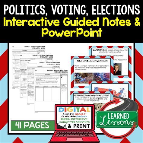 Civics Guided Notes And Powerpoints Bundle Print And Digital Graphic