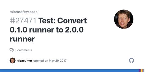 Test Convert 010 Runner To 200 Runner · Issue 27471 · Microsoftvscode · Github