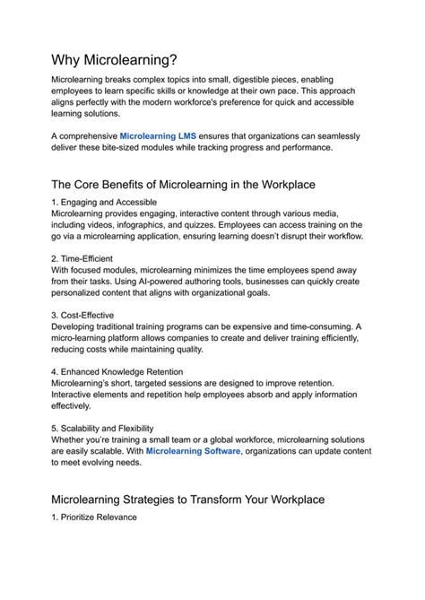 Transform Your Workplace With Microlearning Strategies Maxlearn 1 Pdf