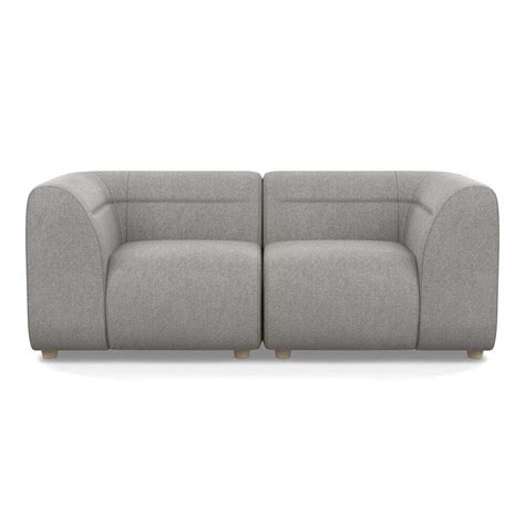 Heals Lilli 2 Seater Sofa Texture Pale Grey Natural Beech Feet By Heals