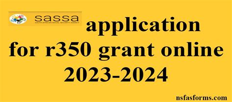 Application For R350 Grant Online 2023 2024