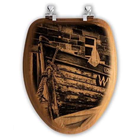 House And Homebody Co Siège De Toilette Allongé En Chêne De Bateau