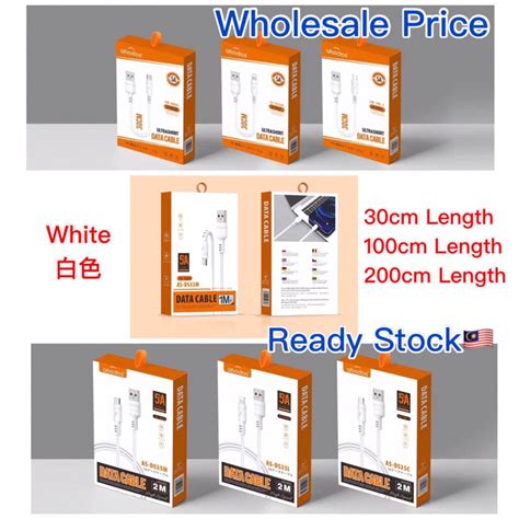 🇲🇾 Ready Stock 5a Super Fast Charge Data Cable Abodos As Ds31 As Ds32 As Ds35 30cm 1meter 2meter