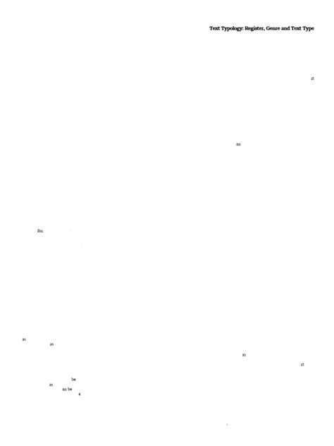 Text Typology Register Genre And Text Type Pdf Genre Linguistics