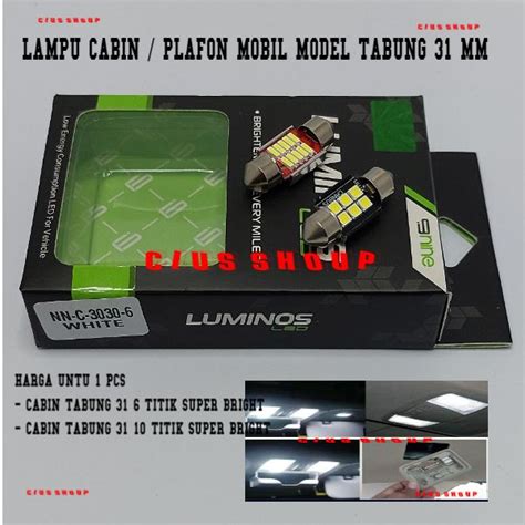 SATU PCS LAMPU LED PLAFON MOBIL KABIN 3 TITIK 6 TITIK 10 TITIK 31MM DAN