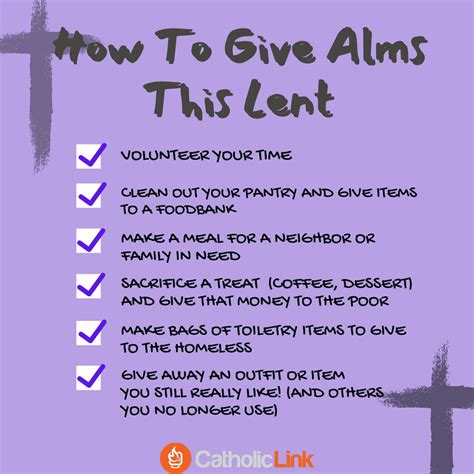 How To Give Alms This Lent Catholic Link