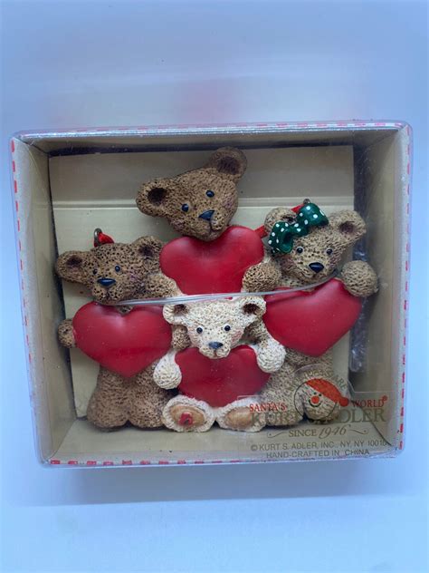 Vintage Kurt S Adler Holly Bearies Bear Christmas Ornament Etsy