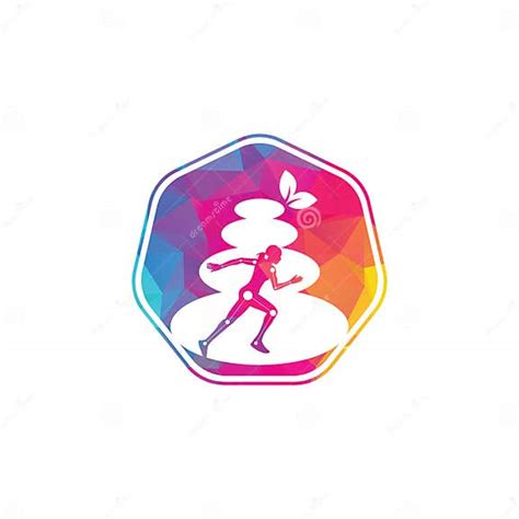 Plantilla De Diseño De Logotipo De Fisioterapia De Piedra Vectorial