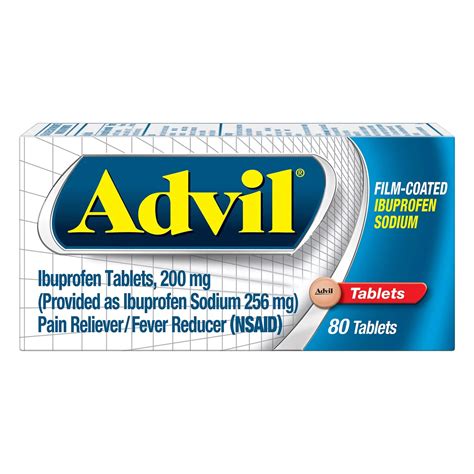Advil Ibuprofen Sodium 200 Mg Film Coated Tablets Shop Pain Relievers