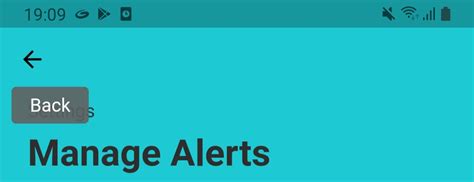 Long Hold On Back Arrow Of Action Bar In Flutter Shows A Back Toast