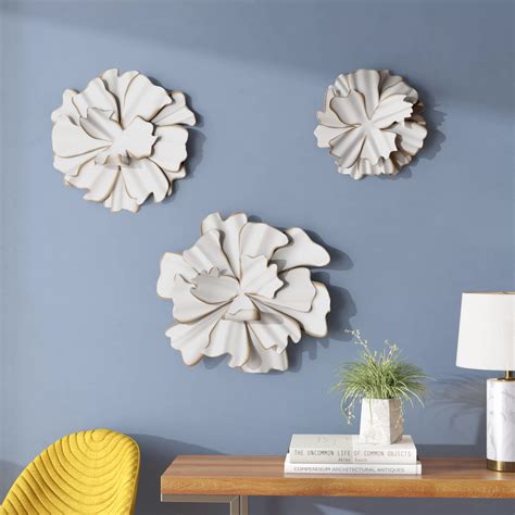 Ophelia Co 3 Piece Eclectic Flower Wall Decor Set Reviews Wayfair