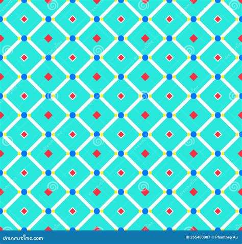 Square Grid Seamless Pattern For Wrapping Paper Vector Stock Vector