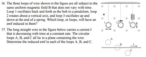 solved the three loops of wire shown in the figure are all