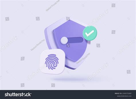 3d Fingerprint Cyber Secure Icon Digital Stock Vector Royalty Free 2145772287 Shutterstock