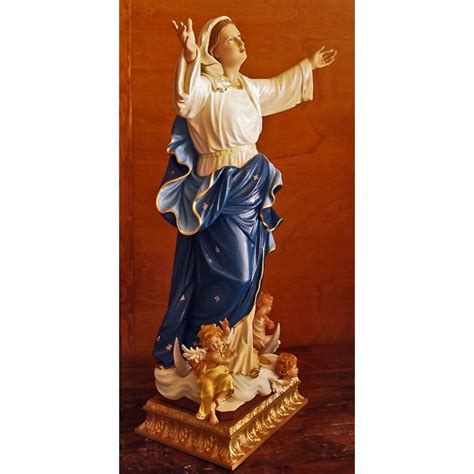 Statua Madonna Della Assunta Con Angeli Cm 95