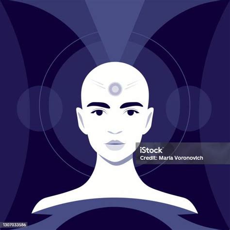 Potret Seorang Wanita Muda Botak Alien Mistisisme Ilustrasi Stok Unduh Gambar Sekarang Istock