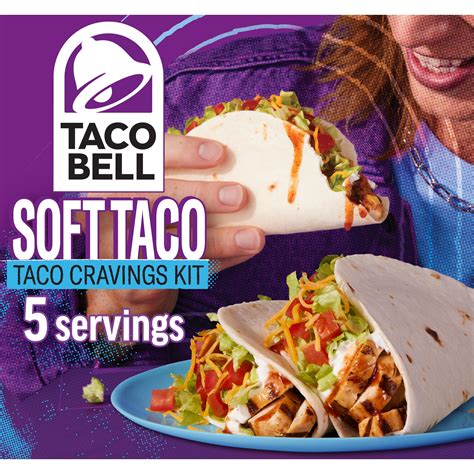 Taco Bell Soft Taco Cravings Kit With 10 Soft Tortillas Taco Bell Mild