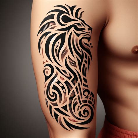 Tribal Lion Your Own Tattoo Design Custom Designs Crafted For