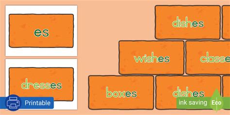 Grade 1 Phonics Adding Es Word Wall Cards Teacher Made