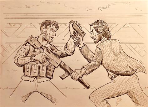 Tyler Rake Vs John Wick By Kumanagai On Deviantart