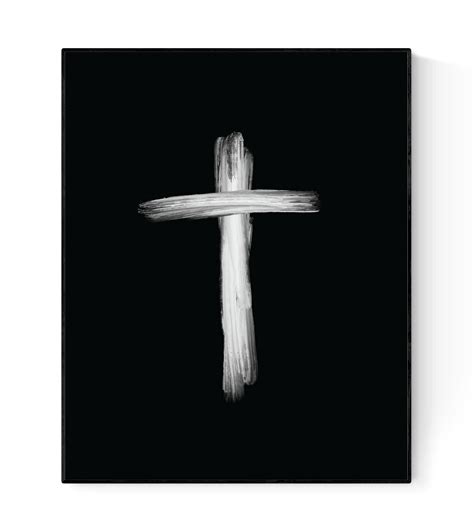 Black And White Cross Background