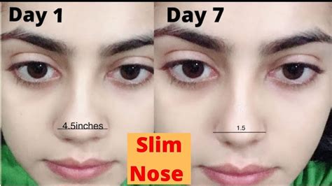 How To Get Slim Sharp And Erect Nose Best Exercise For Nose Sliming Get Rid Of Big Nose In