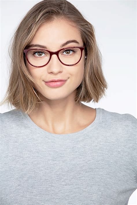 Sphinx Cat Eye Red Striped Glasses For Women Eyebuydirect Canada