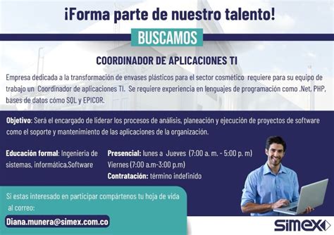 Diana Munera Villegas On Linkedin Oportunidadlaboral Tic Sistemas