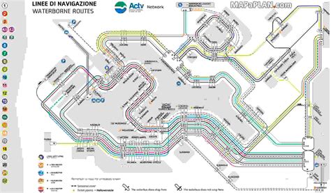 Venice Top Tourist Attractions Map Water Bus Transit Lines Stations