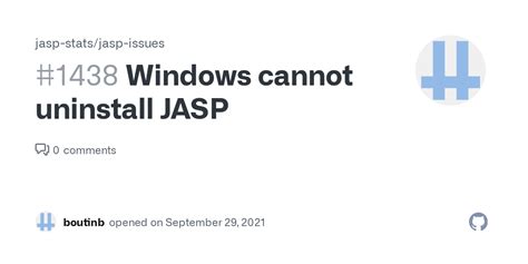 Windows Cannot Uninstall Jasp · Issue 1438 · Jasp Statsjasp Issues